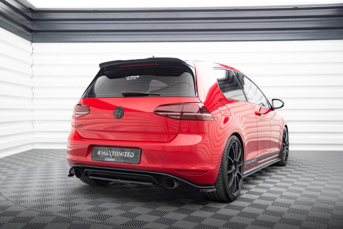 Maxton Design Heckdiffusor für VW Golf 7 GTI Clubsport Hochglanz schwa