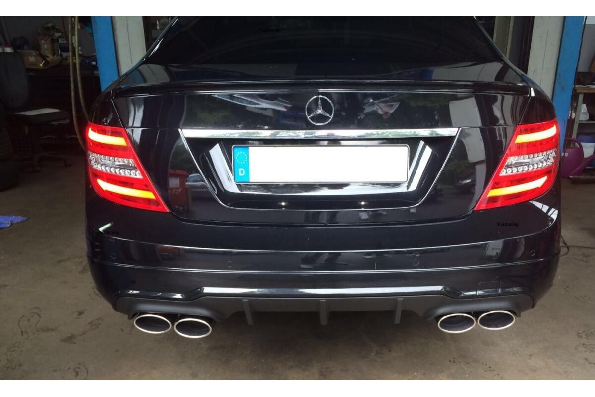 Sportauspuff Endschalldämpfer für Mercedes C-Klasse W204 2007-2015 End
