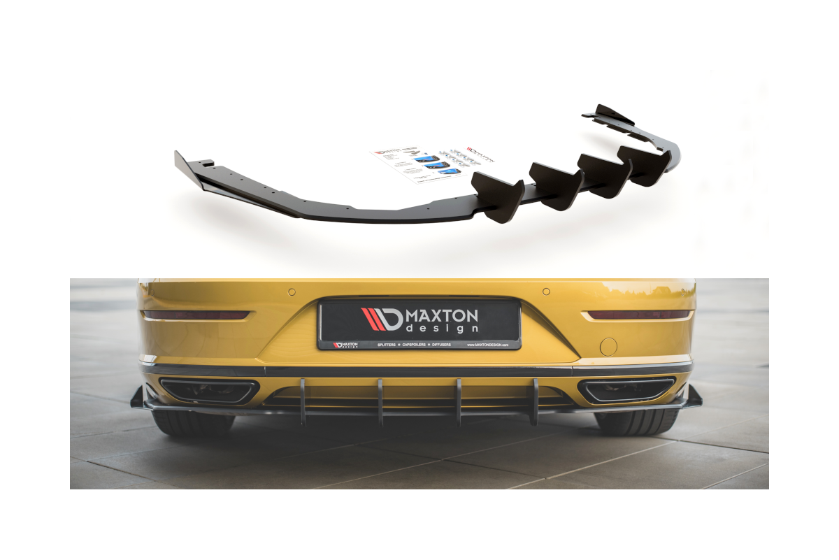 Maxton Design Street Pro Heckdiffusor + Flaps für VW Arteon R-Line sch