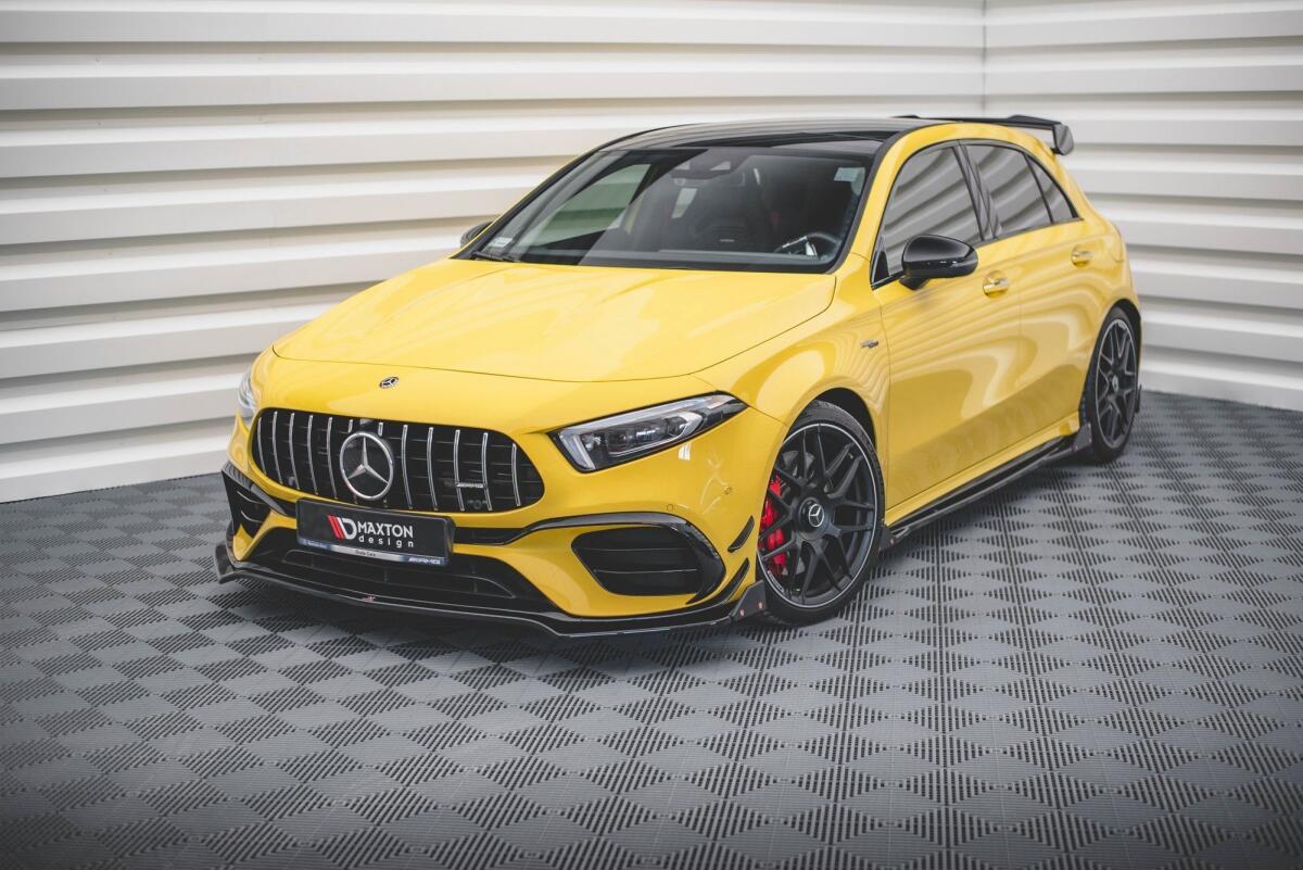 Maxton Design Frontlippe mit Flaps V.3 für Mercedes A45 AMG S Aero Pak