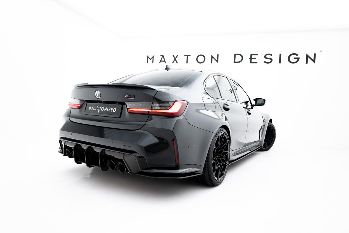 Maxton Design Street Pro Heckdiffusor für BMW M4 G82 Schwarz-Rot