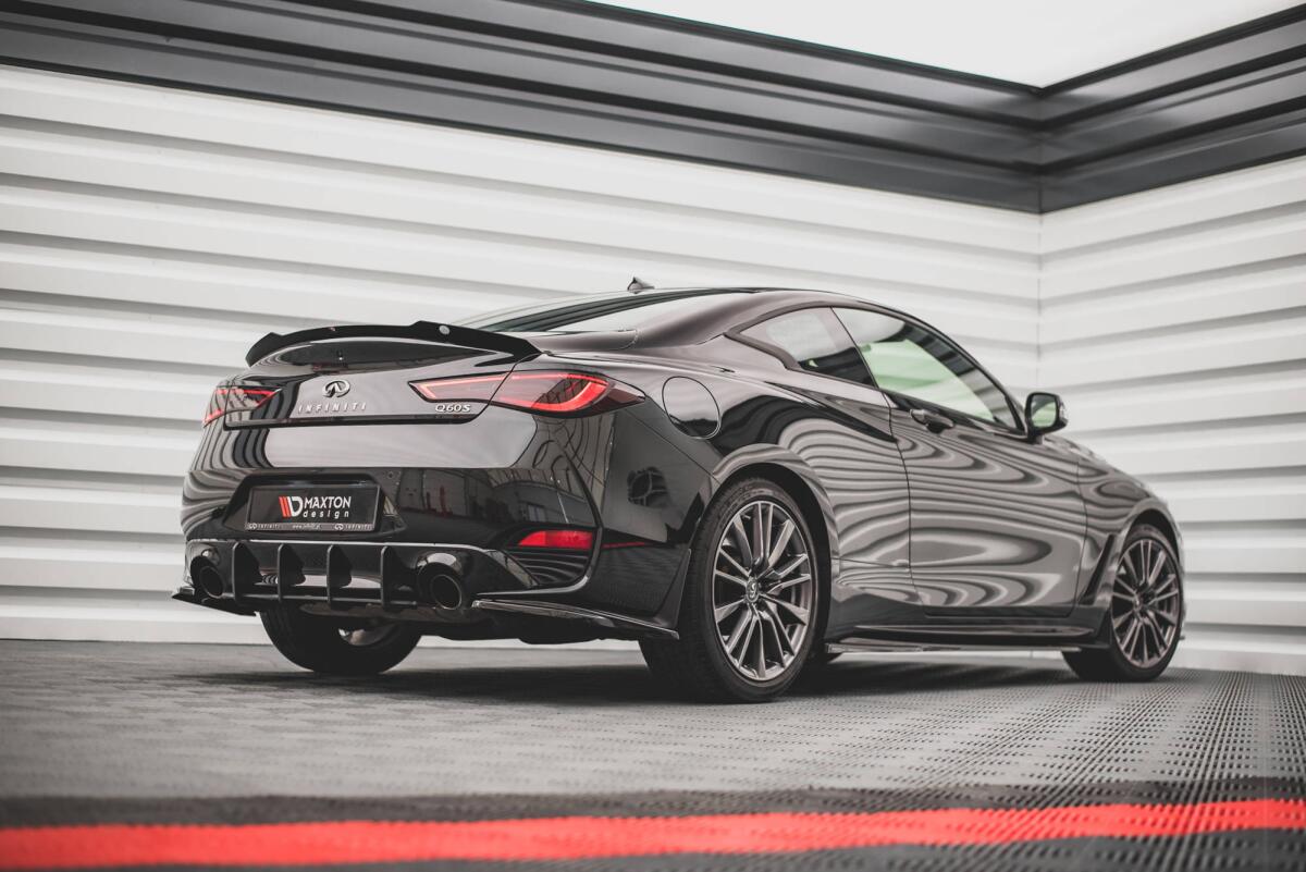 Maxton Design Heckspoiler Lippe für Infiniti Q60 S Mk2 Hochglanz schwa