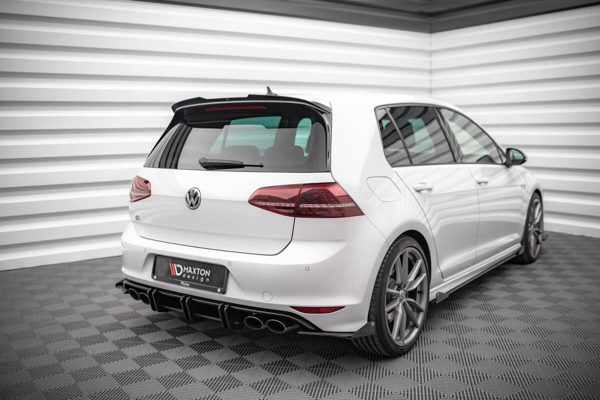 Maxton Design Street Pro Diffusor Flaps für VW Golf R Mk7 rot mit Hoch