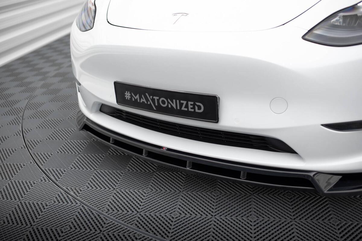 Maxton Design Frontlippe V.2 für Tesla Model Y Hochglanz schwarz
