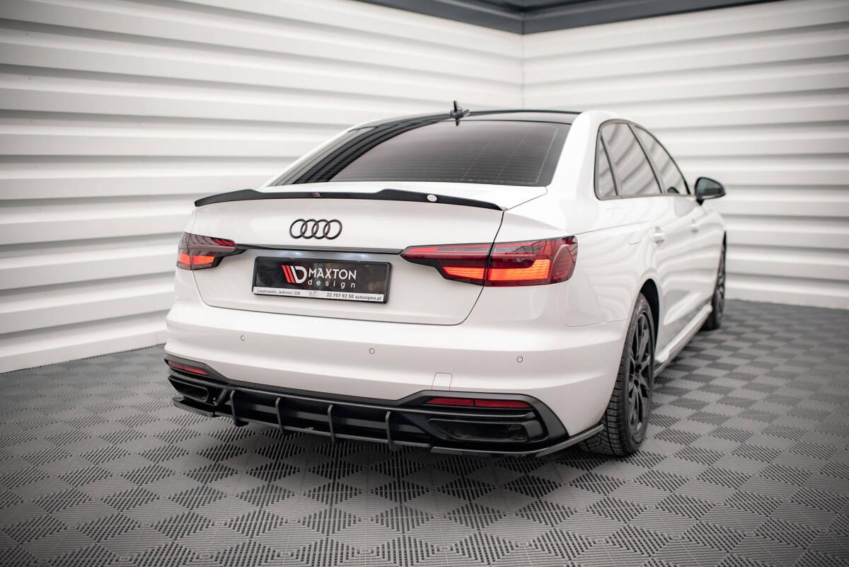 Maxton Design Street Pro Heckdiffusor für Audi A4 B9 Facelift Rot