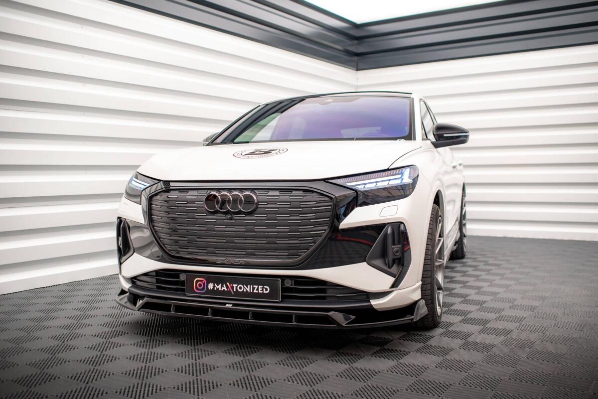 Maxton Design Frontlippe V.2 für Audi Q4 e-tron Sportback Mk1 Hochglan
