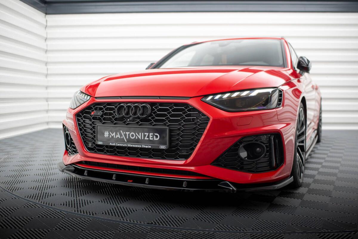 Maxton Design Frontlippe V.2 für Audi RS4 B9 Facelift Hochgl, 199,00