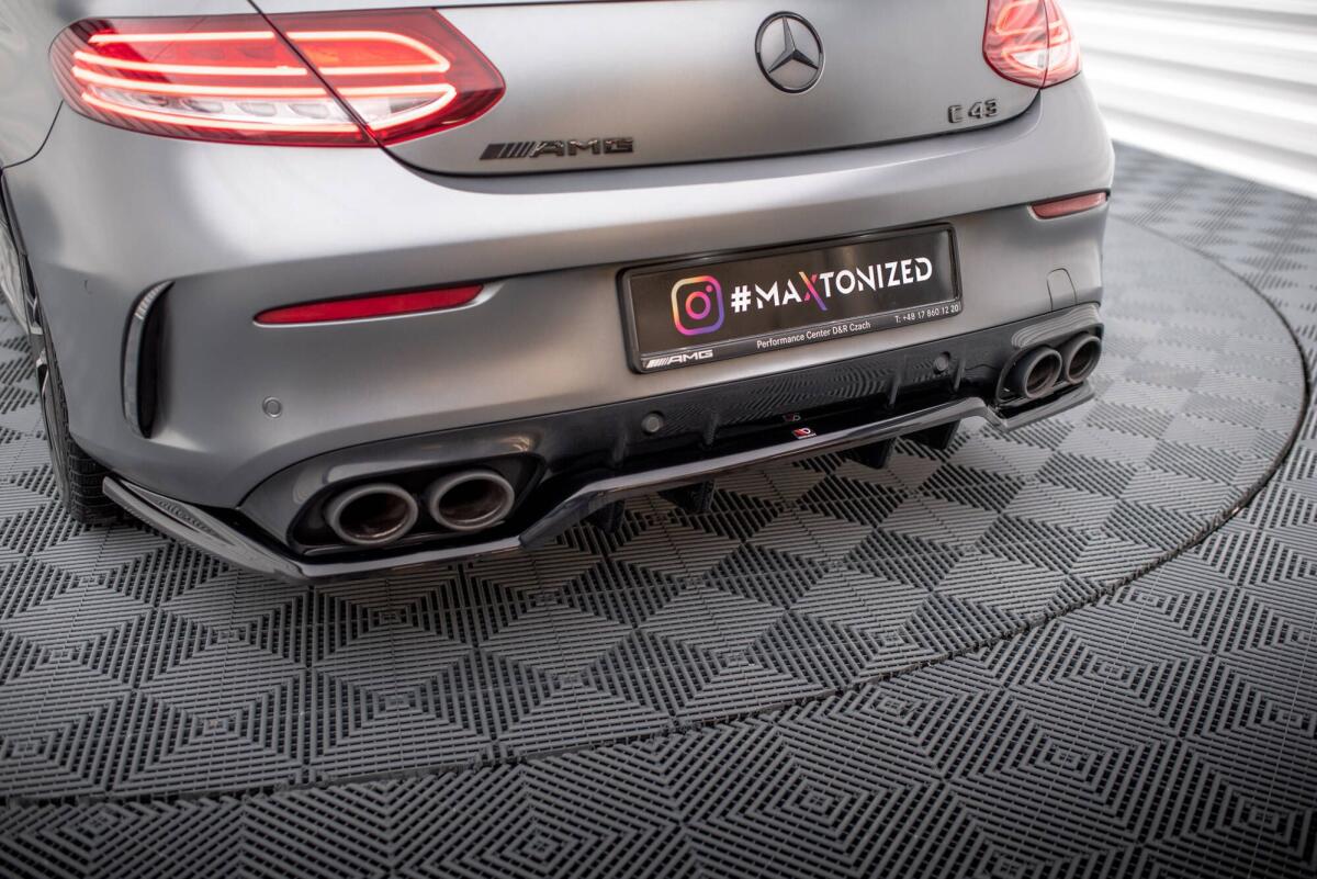 Maxton Design mittlerer Heckdiffusor DTM Look für Mercedes-AMG C43 Cou