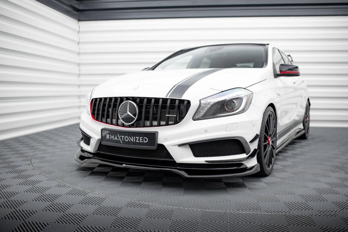 Maxton Design Frontlippe V.4 für Mercedes-Benz A45 AMG W176 Hochglanz