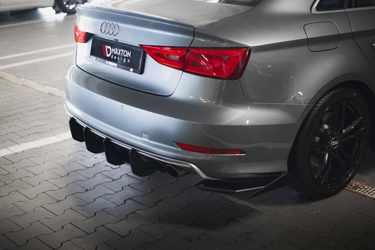 Maxton Design Street Pro Heckdiffusor für Audi S3 Limousine 8V Schwarz