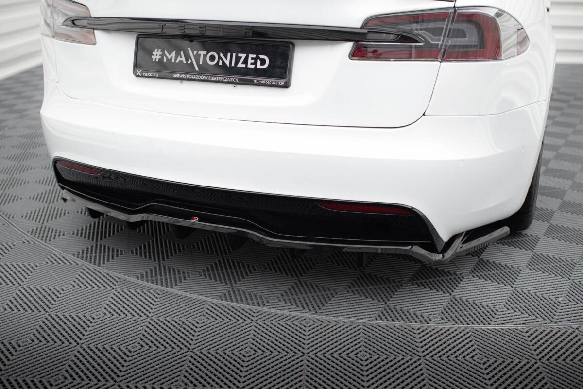 Maxton Design Heckdiffusor DTM Look V.2 für Tesla Model S Plaid Mk1 Fa
