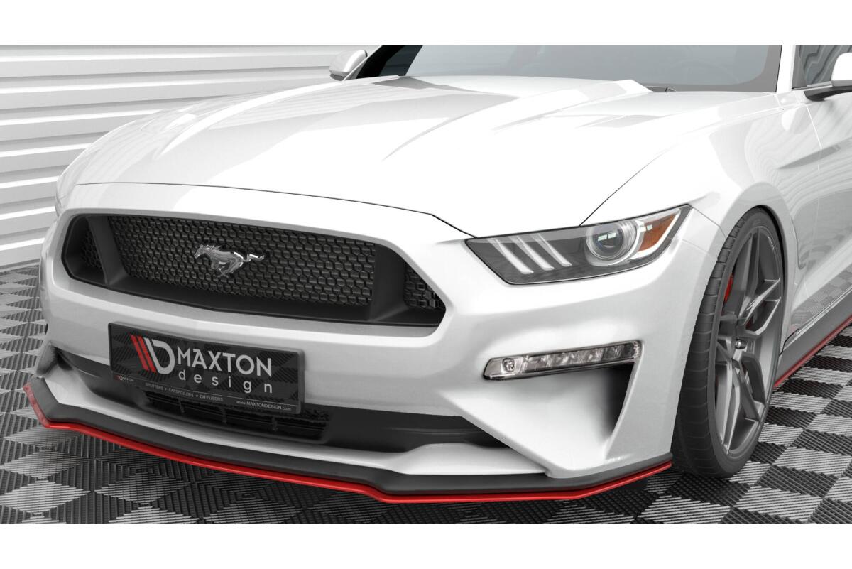 Maxton Design Frontlippe V.2 für Ford Mustang Mk6 Facelift Hochglanz s