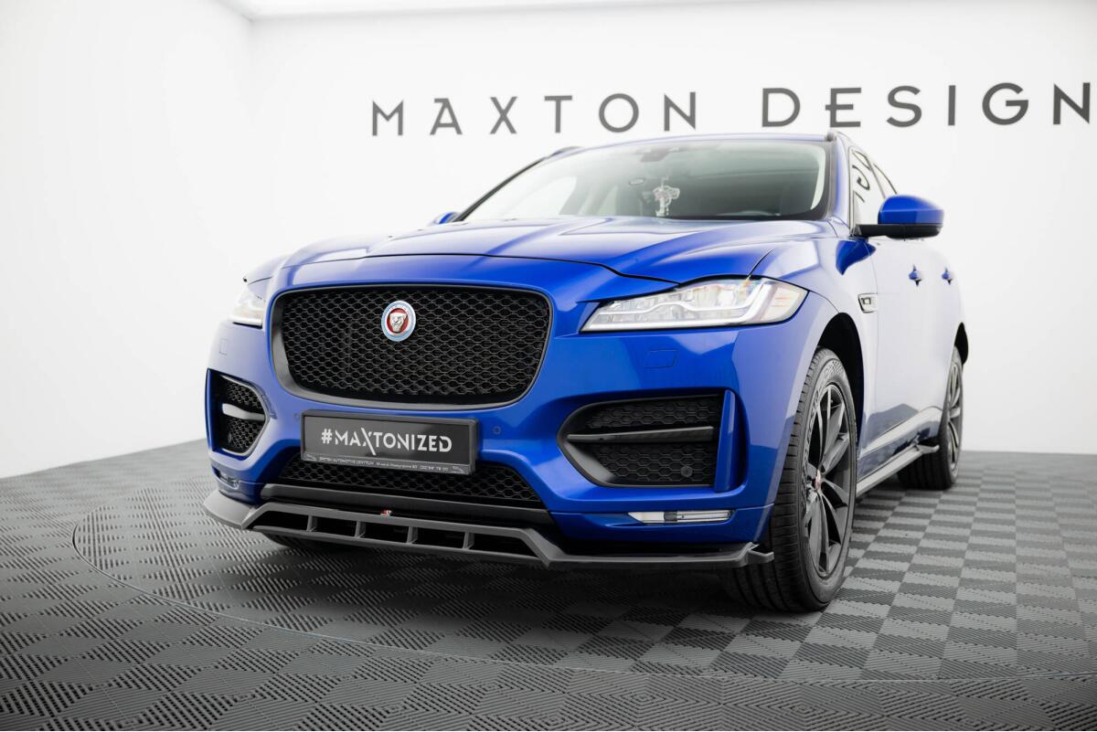 Maxton Design Frontlippe für Jaguar F-Pace R-Sport Mk1 Hochglanz schwa