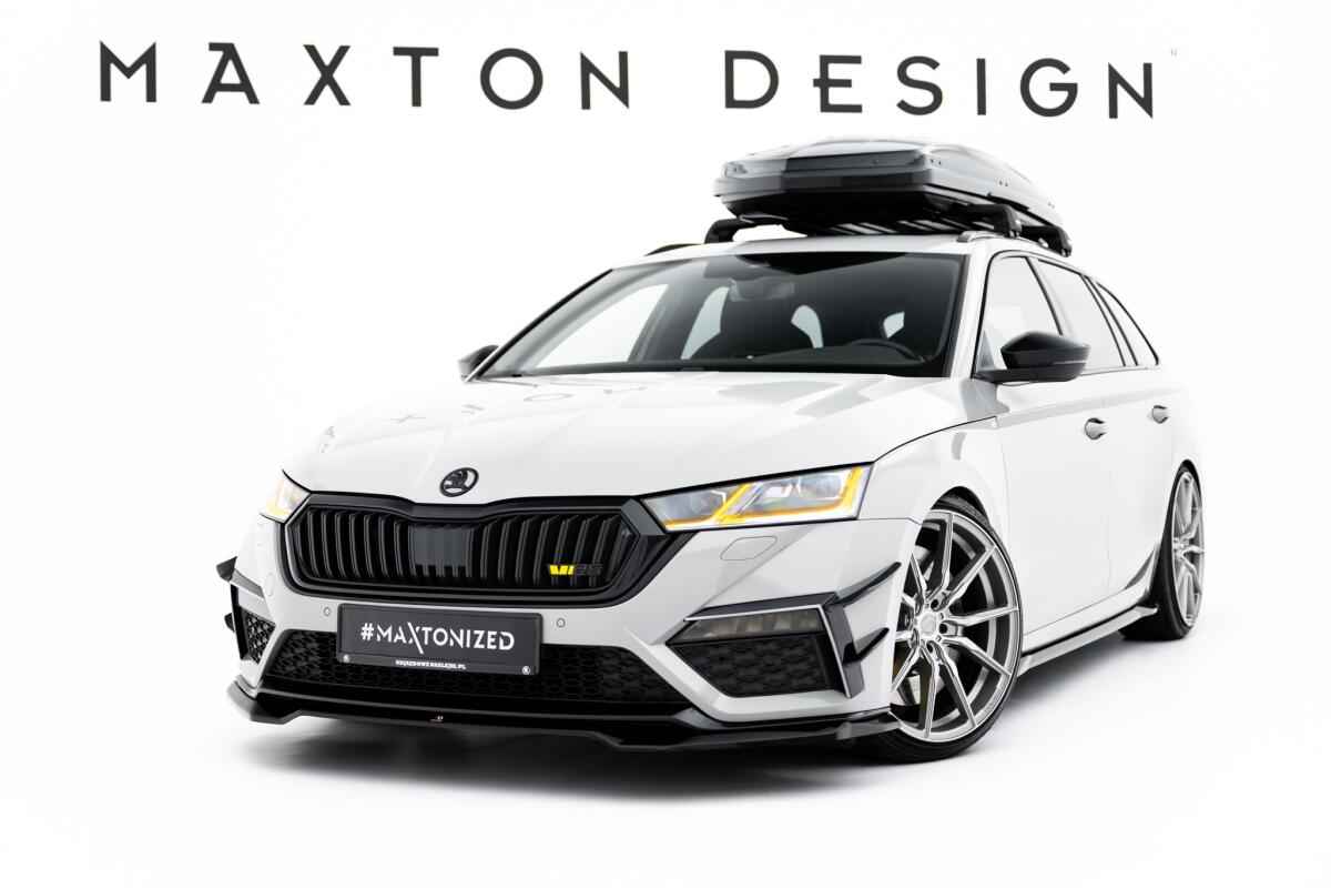 Maxton Design Frontlippe V.4 für Skoda Octavia RS Mk4 Hochglanz schwar